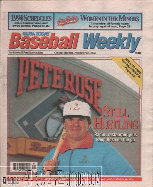 Pete Rose Newspaper Magazines S-Z