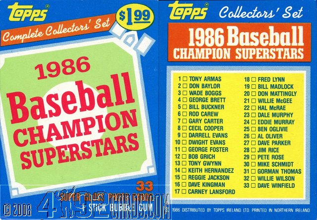 Pete Rose Checklists